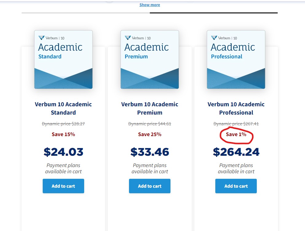 Logos.com BUG: Not all Base Packages included in the May sale - Logos Community